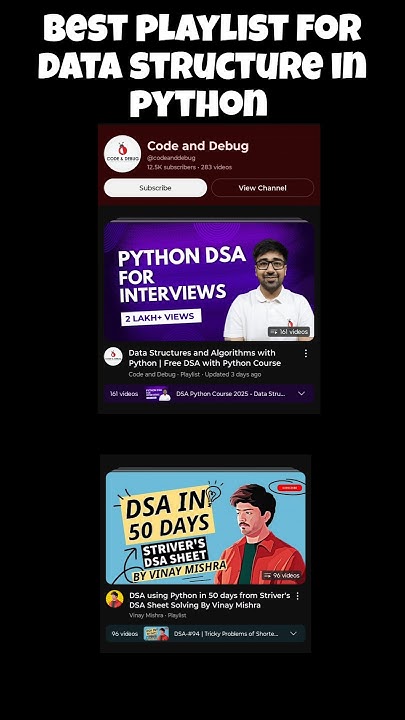 Best Python DSA Playlist for Beginners | Hindi | DSA In python Hindi | Leetcode Python | Striver ...