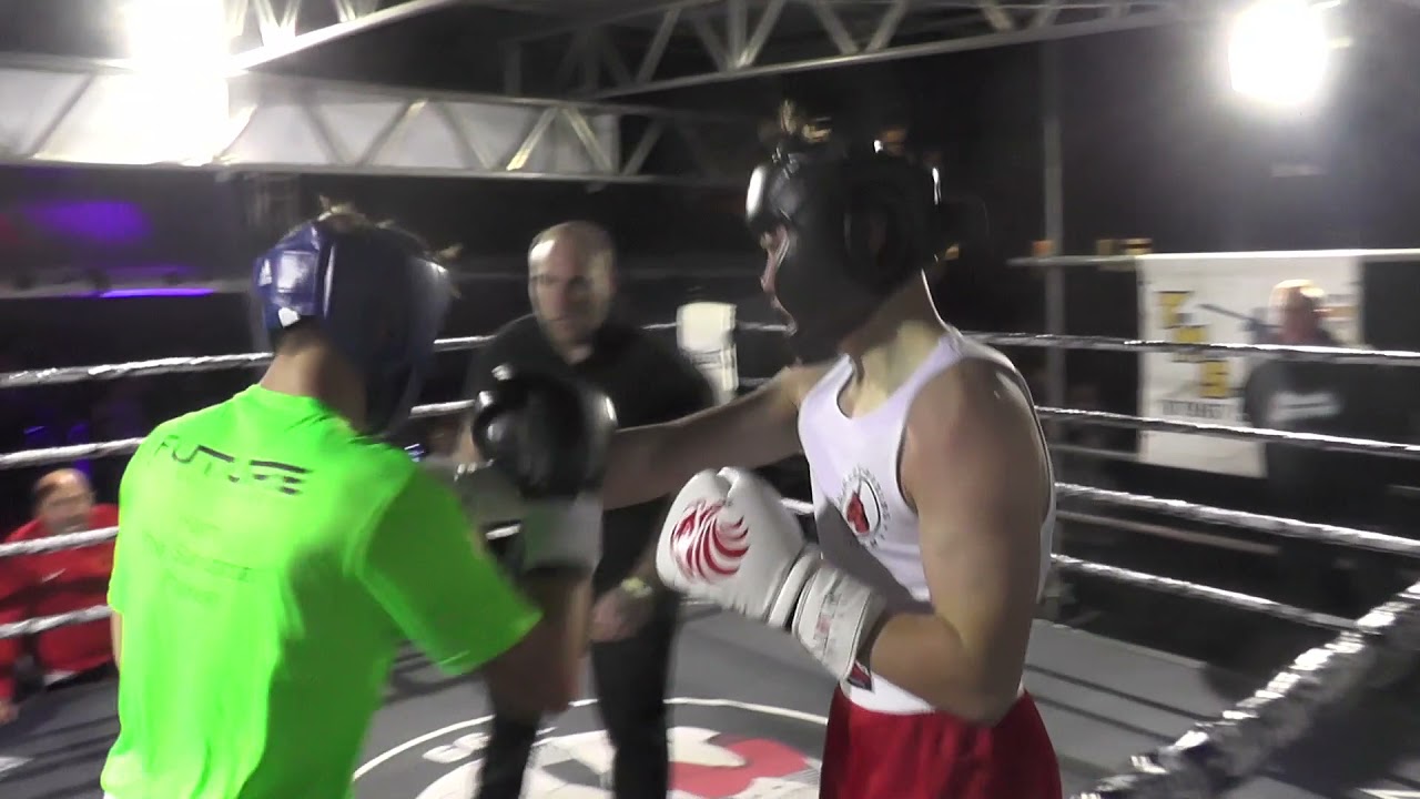 Didcot Boxing Academy Mayhem at the Marlborough Bout 4 Sam McDermott Vs ...