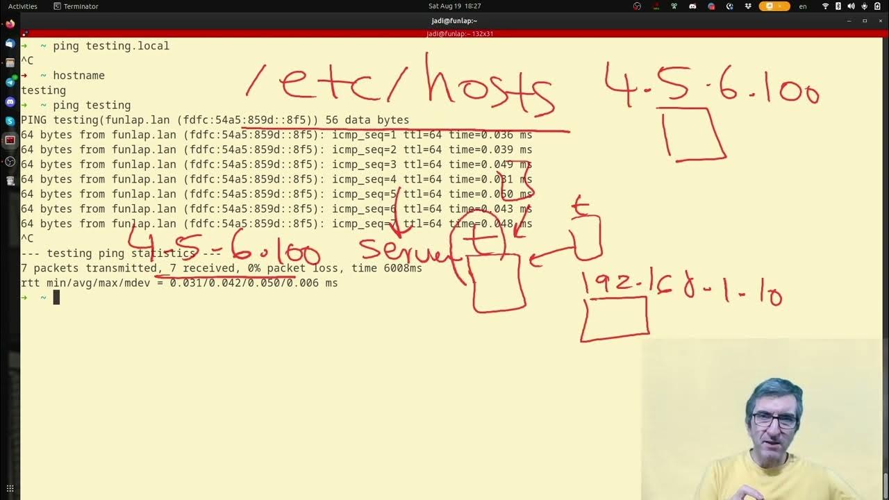 LPIC 1 - 073 - 109.2 (3/3) - Persistent Network Configuration, hostname, hosts and DNS - YouTube