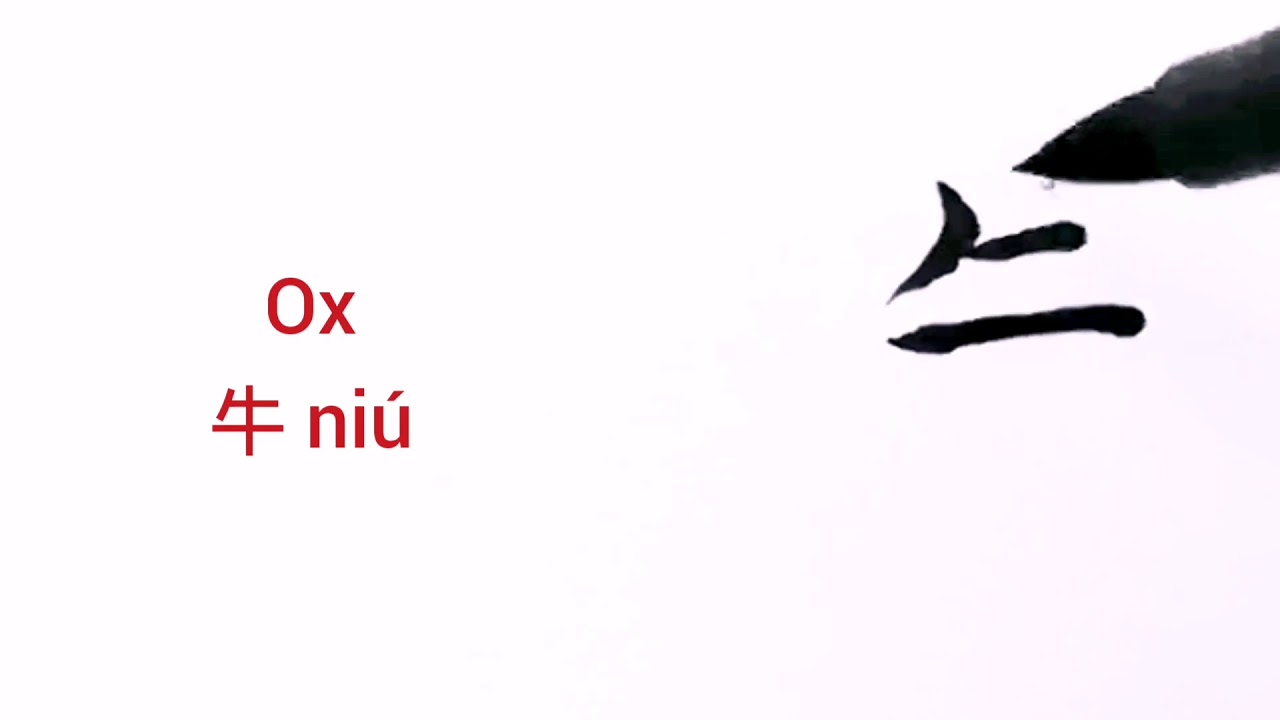 How to say and write OX in Chinese (牛 niú) - YouTube