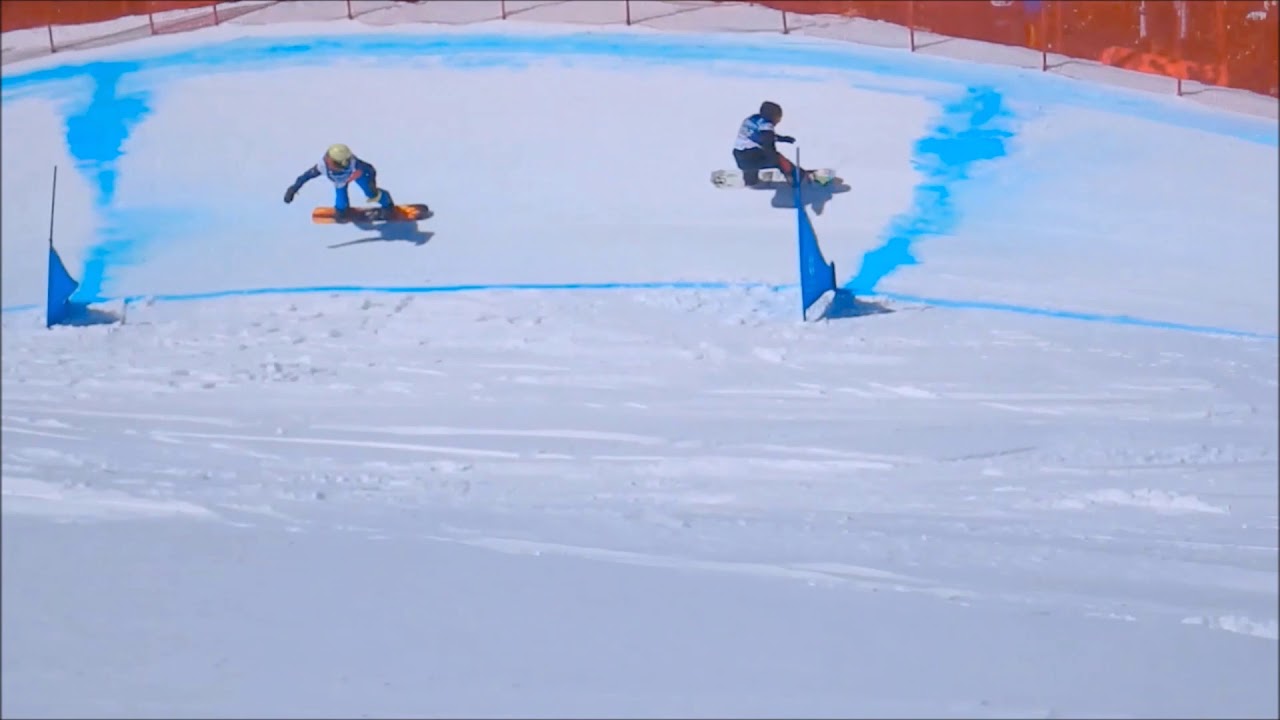 Maxwell's boardercross race at the USASA snowboard National ...