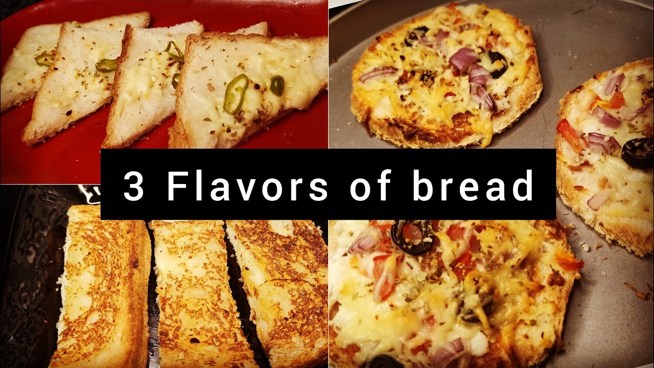 Bread Recipies || 3 different flavours of bread - YouTube