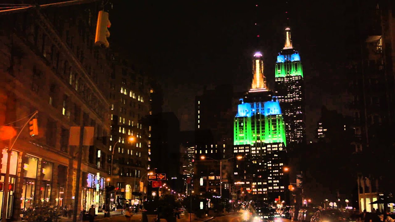 The Empire State Building Lights in Honor of Opening Day at the U.S ...