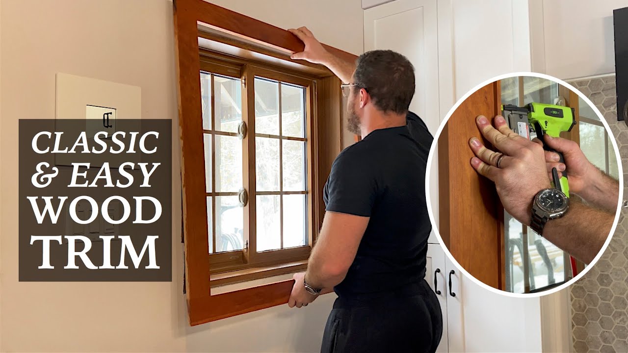 How to Mill & Install Wooden Window Trim - EASY WOODWORKING TECHNIQUE ...