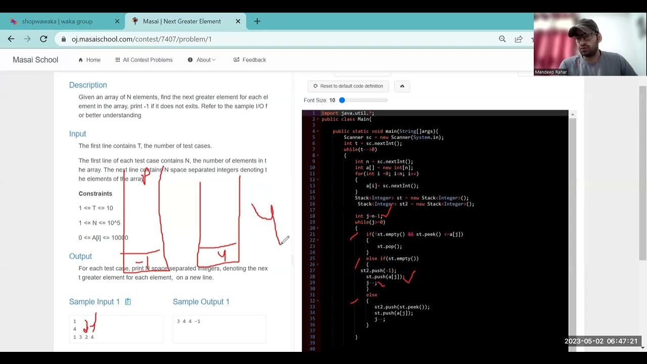 Next Greater Element || Stack || masai school - YouTube