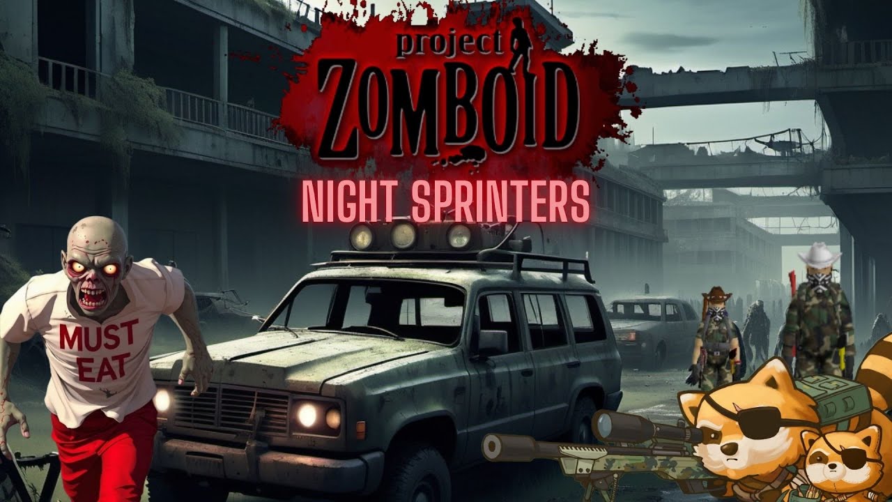 Project Zomboid Louisville Night Sprinters 13 Days Survived! -1 Hand # ...