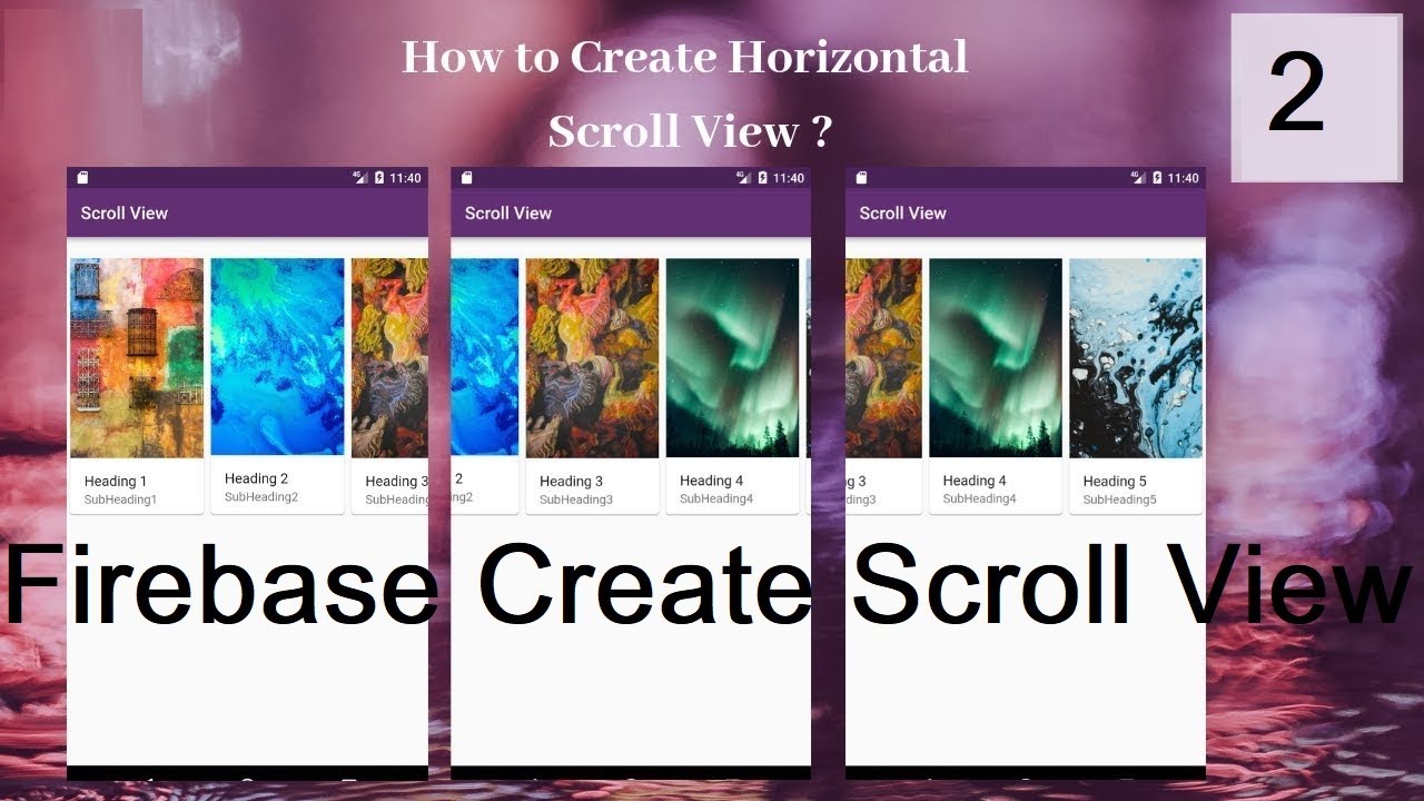 Horizontal Scrool View in Firebase Android Studio | Firebase in Android ...