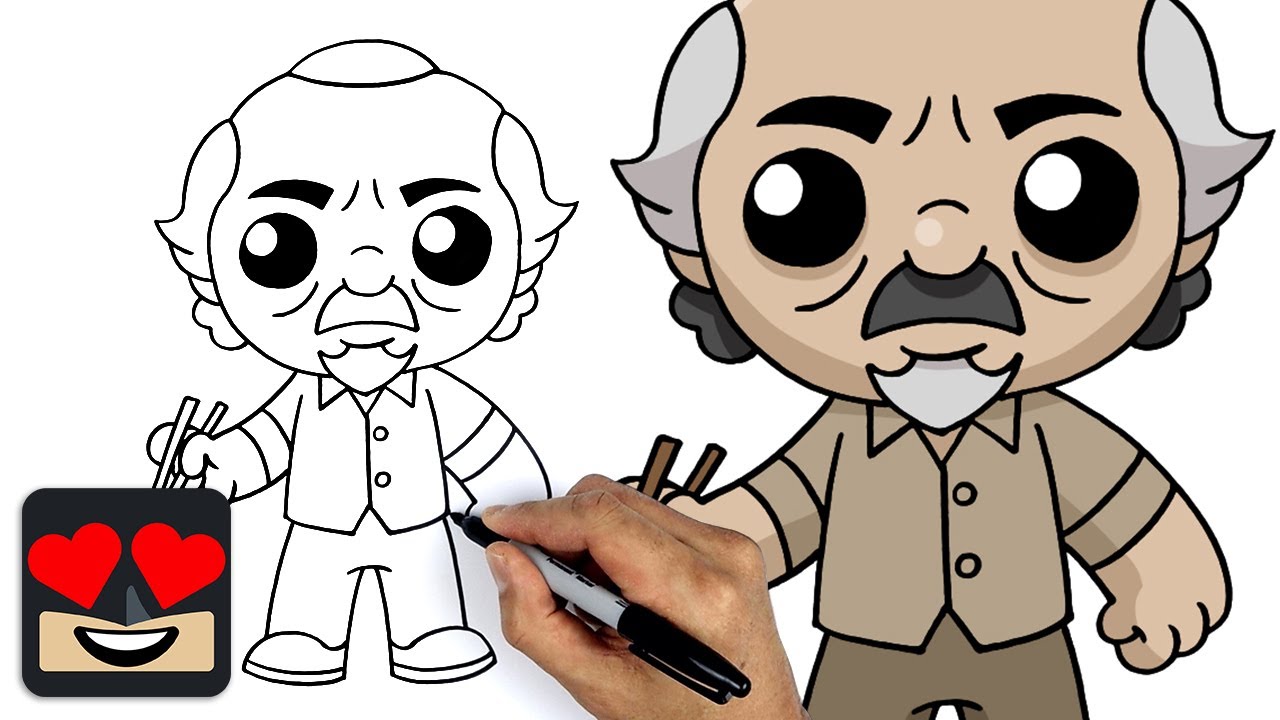 How To Draw Mr.Miyagi | Karate Kid - YouTube