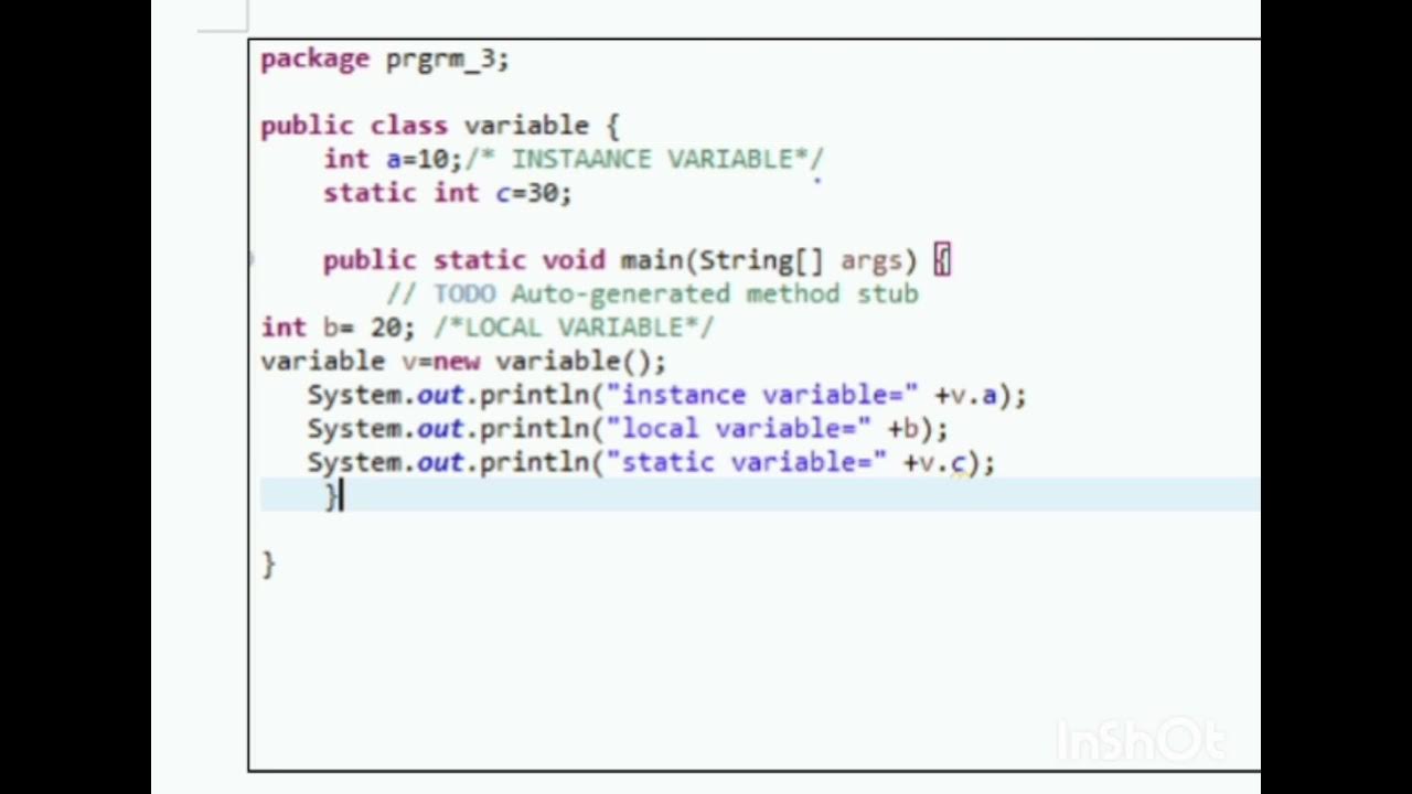 Code , execute different types of variables in java - YouTube