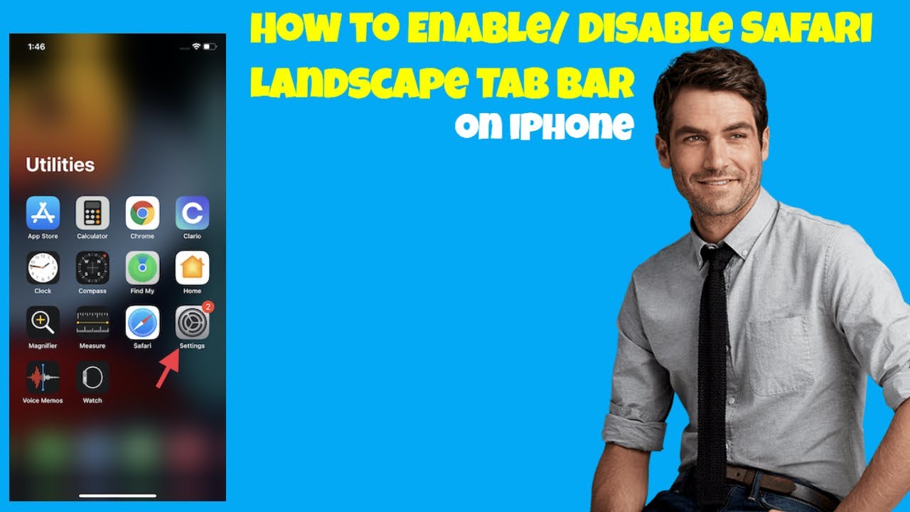 How to Enable Disable Safari Landscape Tab Bar on iPhone - YouTube