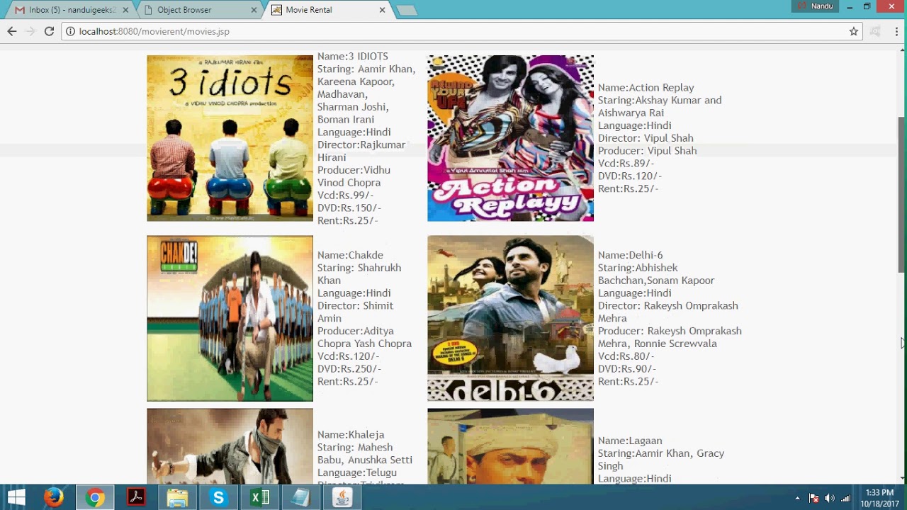Movie Rental System Final Year Project - YouTube
