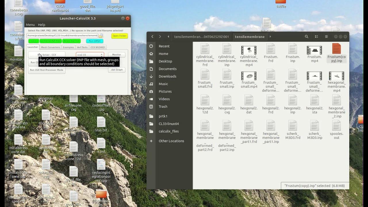 How to run input file in Calculix. - YouTube