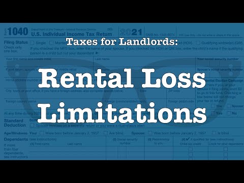 Taxes For Landlords: Rental loss limitations