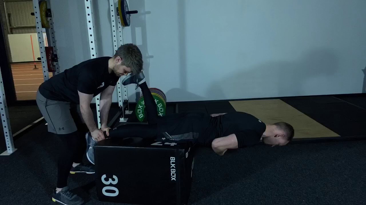 1 Leg Hip Extension Isometric Partner Assist - YouTube