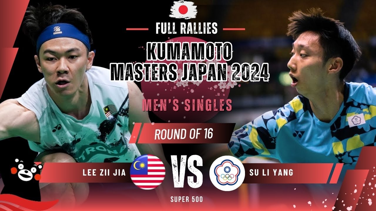 Lee Zii Jia (MAS) vs Su Li Yang (TPE) - R16 | Kumamoto Masters Japan ...