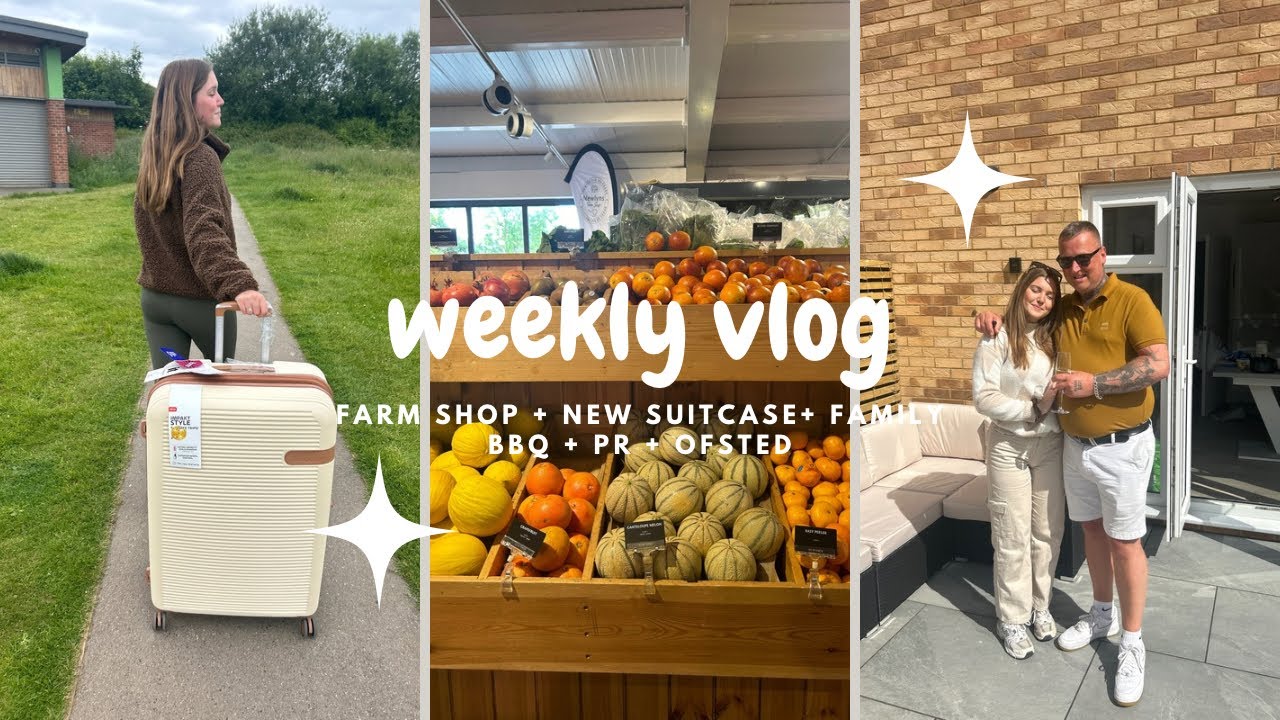 weekly vlog 21🍓- farm shop + new suitcase + bbq + pr + more xxxx - YouTube