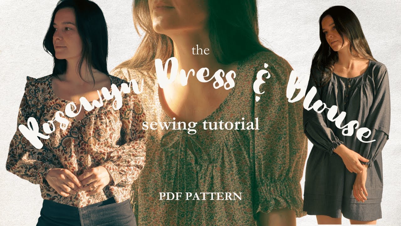 Rosewyn Pattern Tutorial | Romantic Western Dress & Blouse - YouTube
