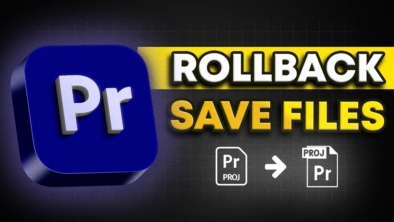 How To Rollback Premiere Pro (Save Files) - YouTube