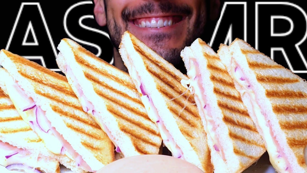 ASMR GRILLED CHEESE SANDWICH w/ BIG MAC SAUCE (EATING SOUNDS) NO ...