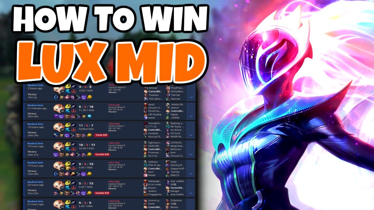 I found out how to WIN with LUX MID consistently | Challenger Lux | 12. ...