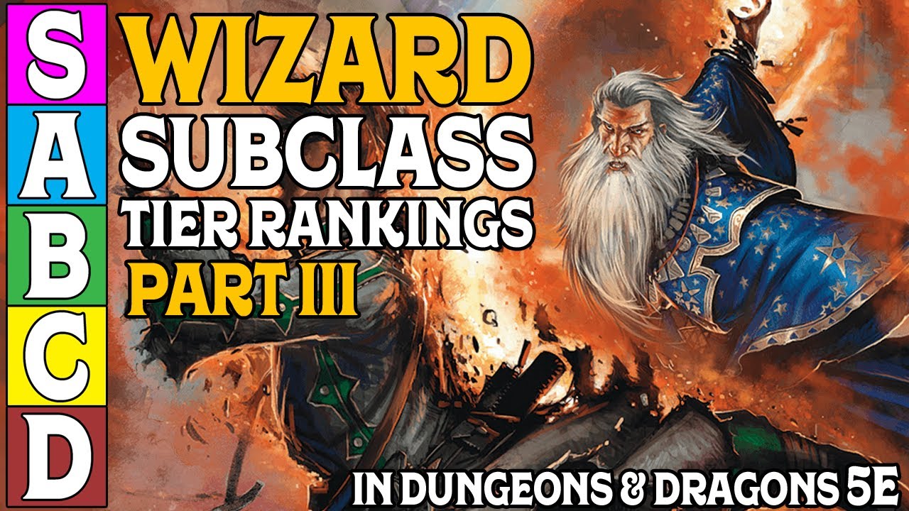 Wizard Subclass Tier Ranking Part 3 In Dungeons And Dragons 5e YouTube wizard-subclass-tier-ranking-part-3-in-dungeons-and-dragons-5e-youtube