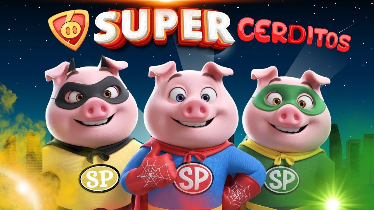 Los tres CERDITOS SUPERHÉROES! ¡El super CERDITO ha llegado a la ciudad ...