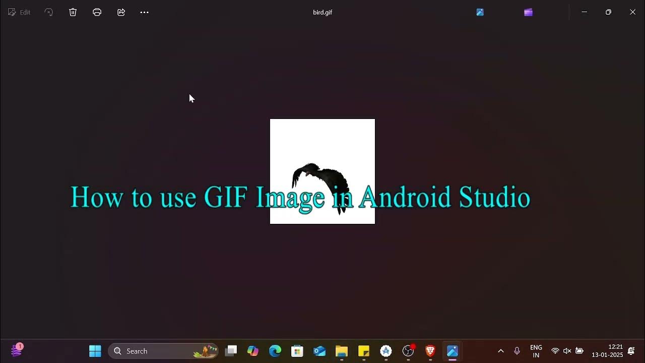 How to use GIF Animation Image in Android Studio - YouTube