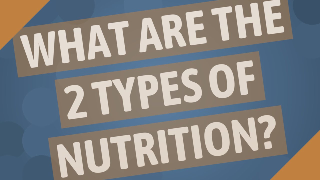 What are the 2 types of nutrition? - YouTube