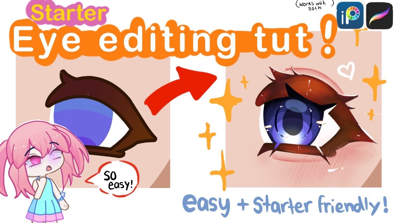 Starter Eye editing tutorial! || gacha || - YouTube