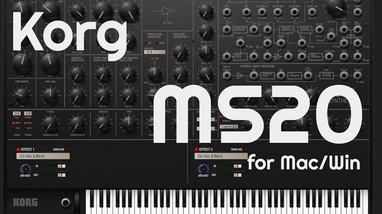 MS20 V2 for Mac/Win by Korg (No Talking) - YouTube
