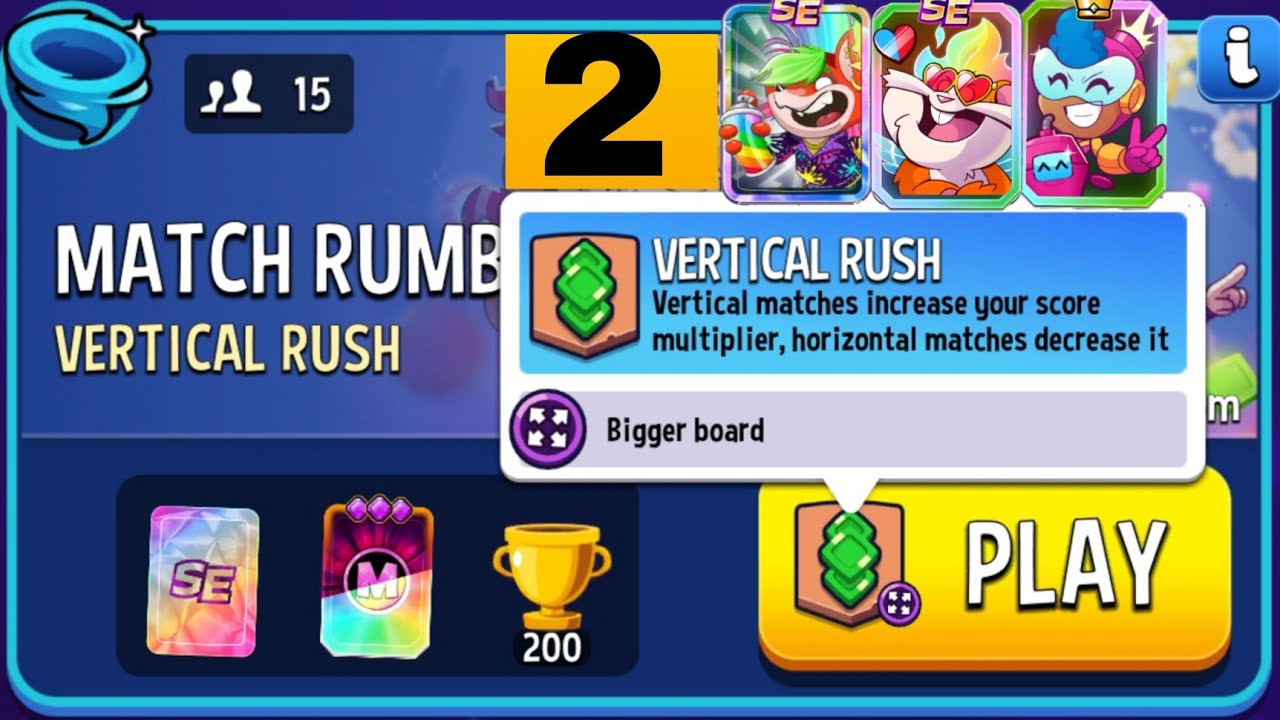 Vertical Rush Super Sized Rumble Match | Match Masters Vertical Rush ...