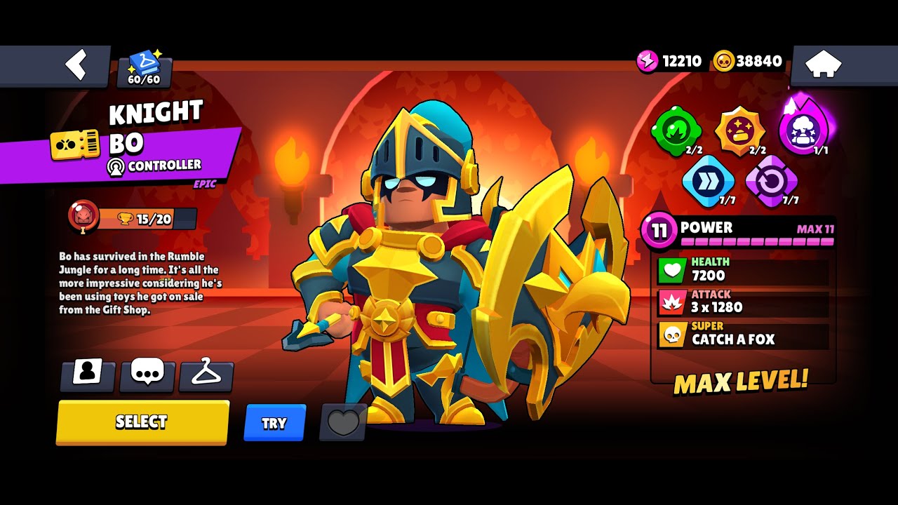 Brawl Stars – BO | Max Level | All Skins + Gadgets + Star Powers ...
