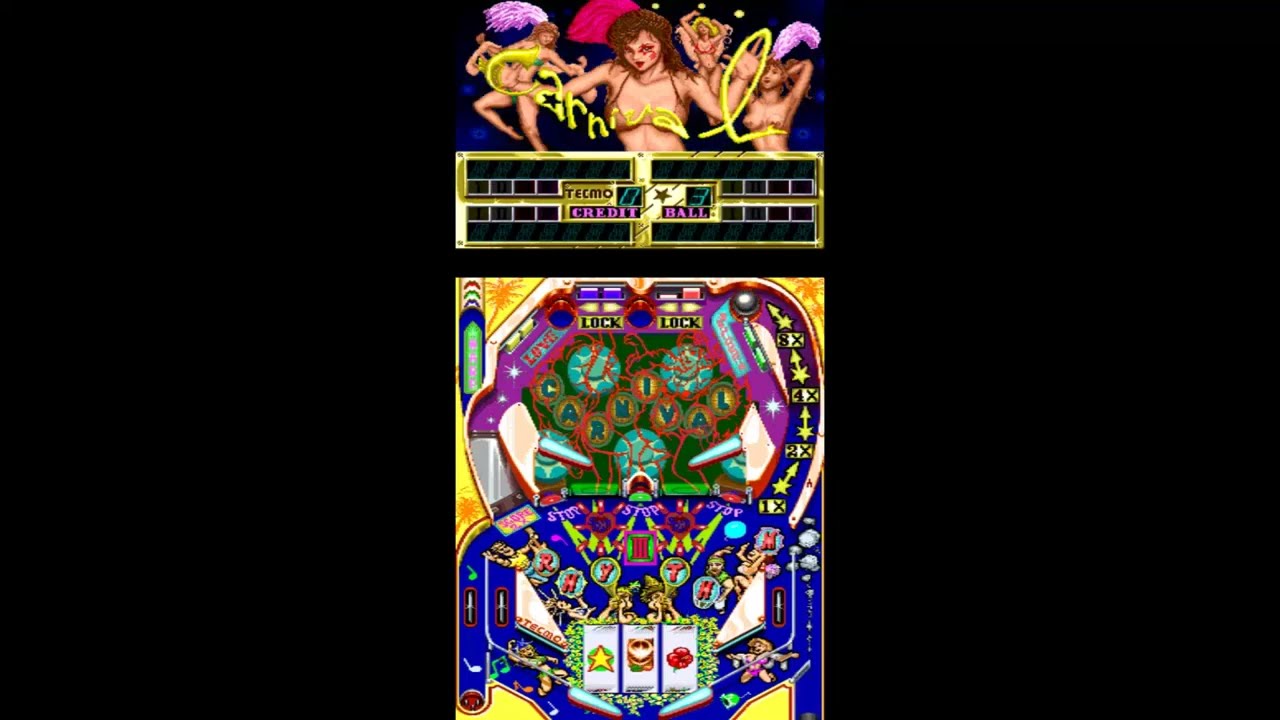 Tecmo Super Pinball Action spbactnp Dual Screen Mame MameUI 247 - YouTube