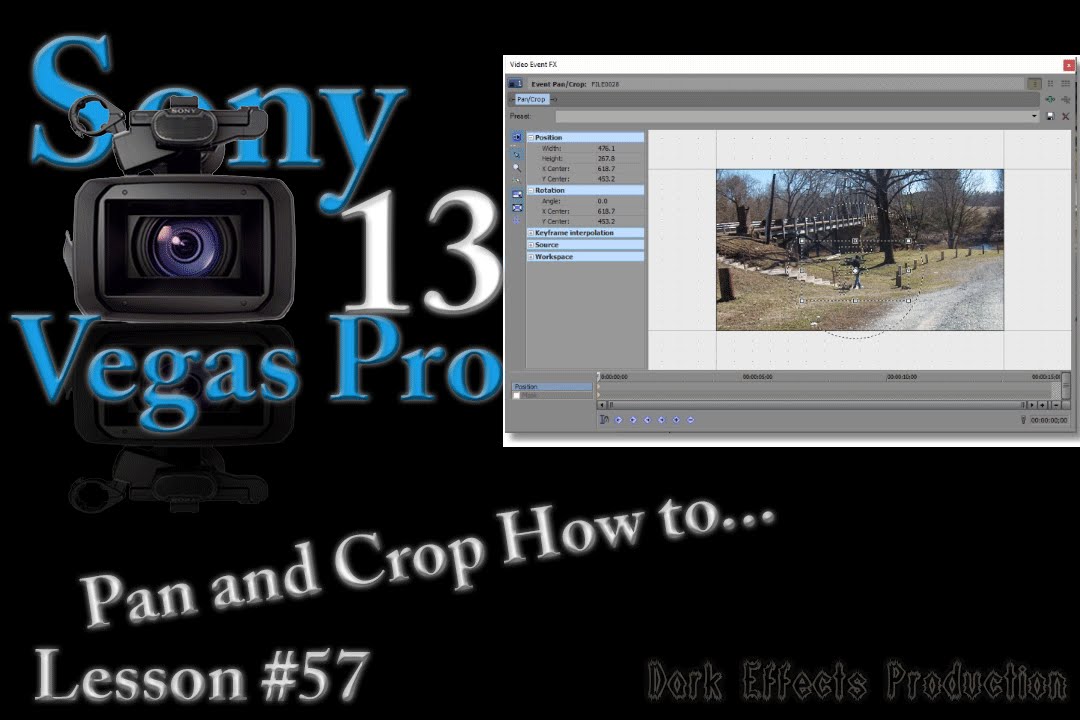 Sony Vegas Pro 13 Lesson 57 - Pan and Crop how to - YouTube