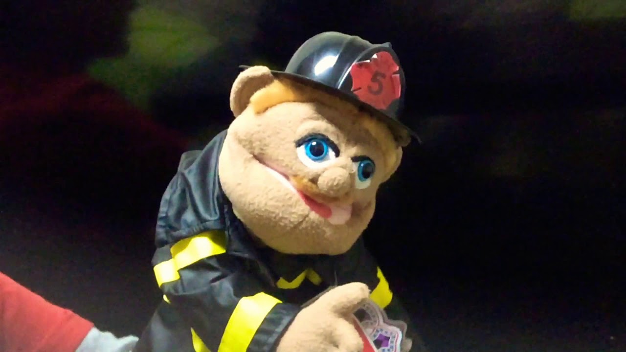 Interview from a fire fighter puppet (bloopers) - YouTube