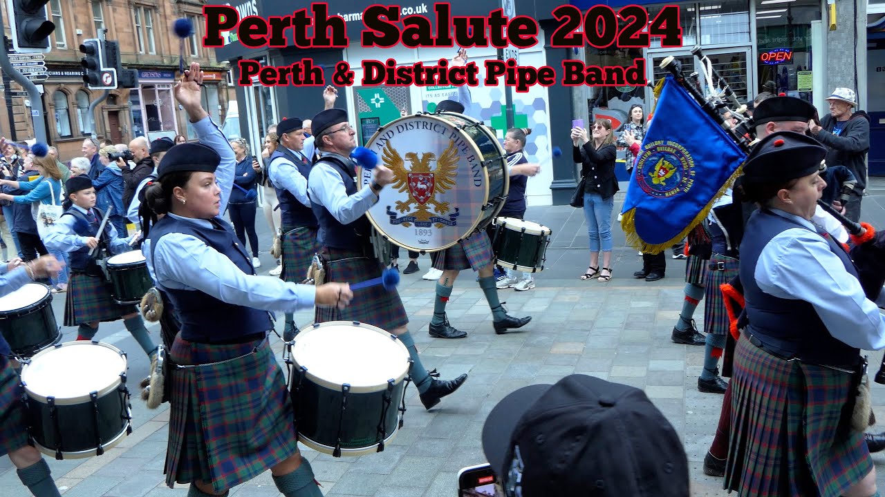 The Perth Salute 2024 - Perth & District Pipe Band - YouTube