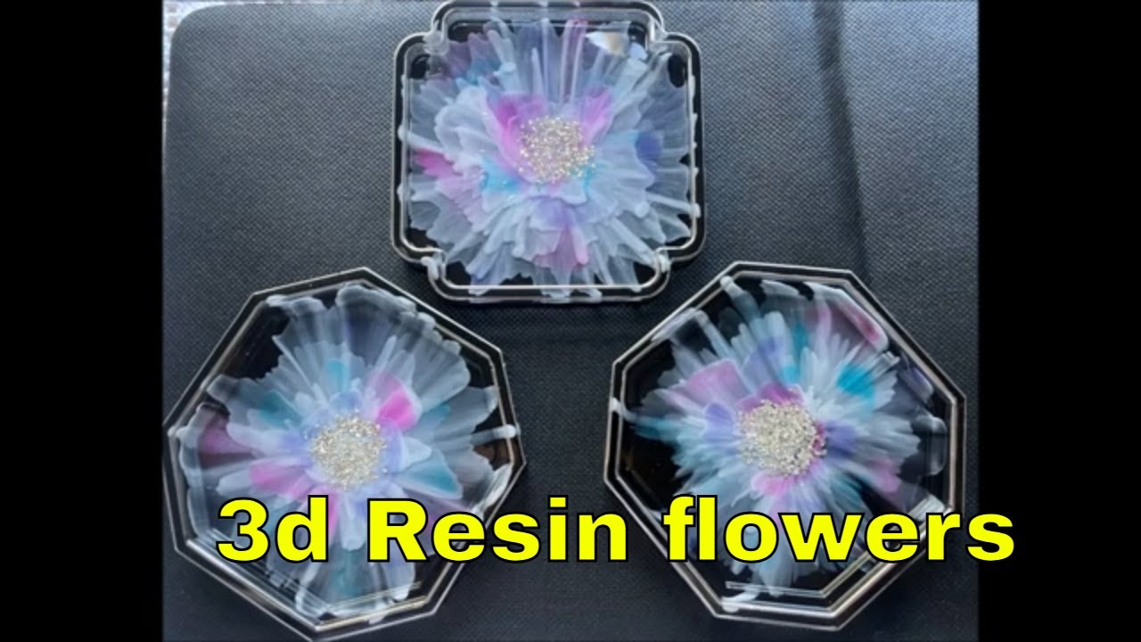 #218 Create STUNNING 3D Resin Flower Coasters At Home! - YouTube