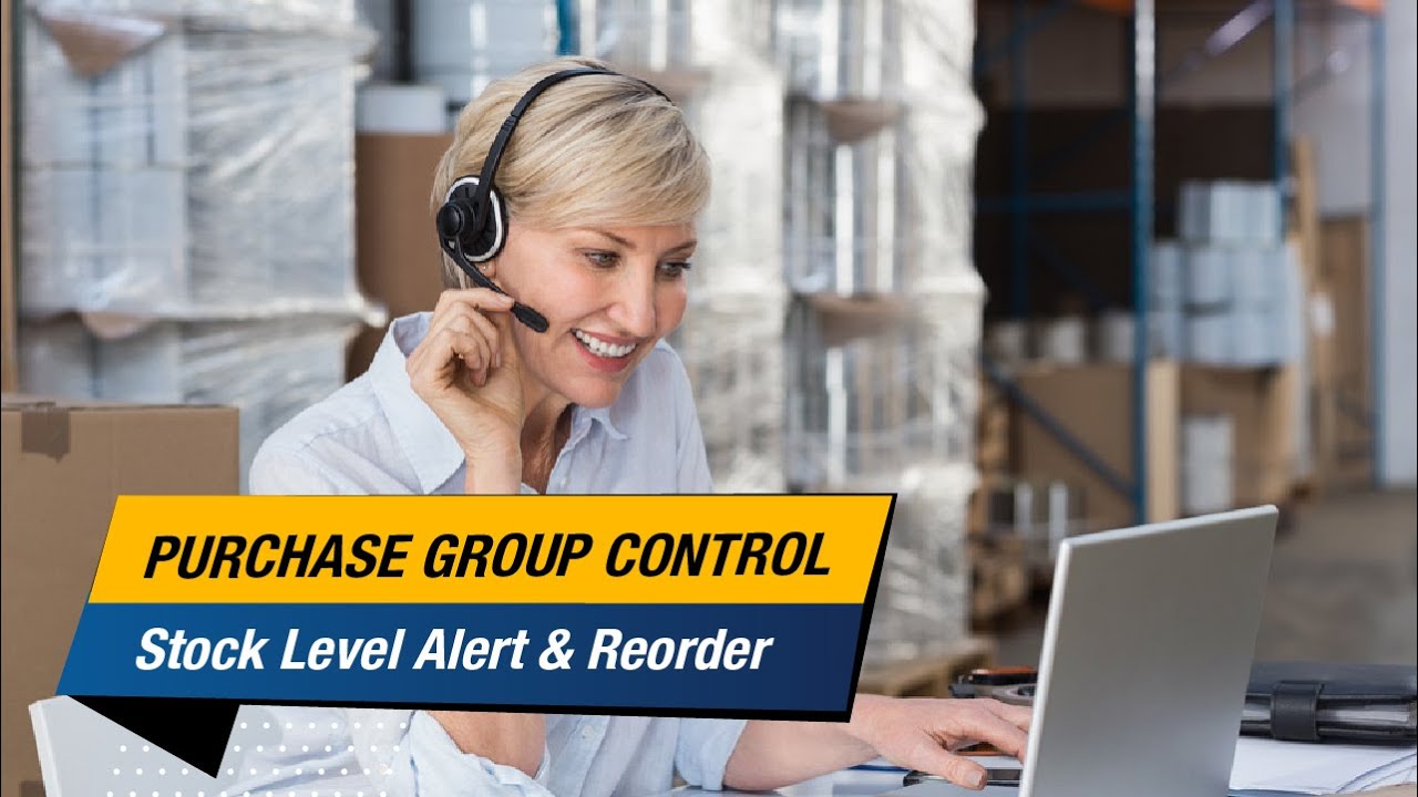 Purchase Group Control Stock Alert Level Stock Reorder - YouTube