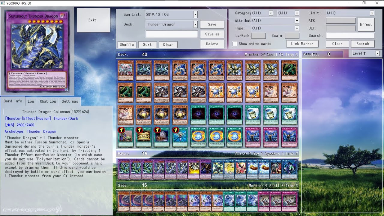 Yugioh: Thunder Dragon 2019 Replay and Deck Profile - YouTube