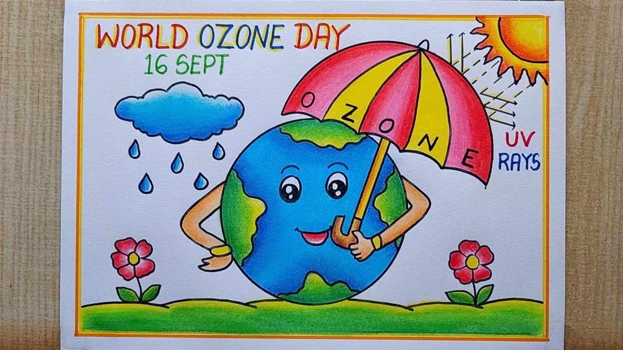 World Ozone Day Poster Drawing easy| Ozone Day Poster| How to draw ...