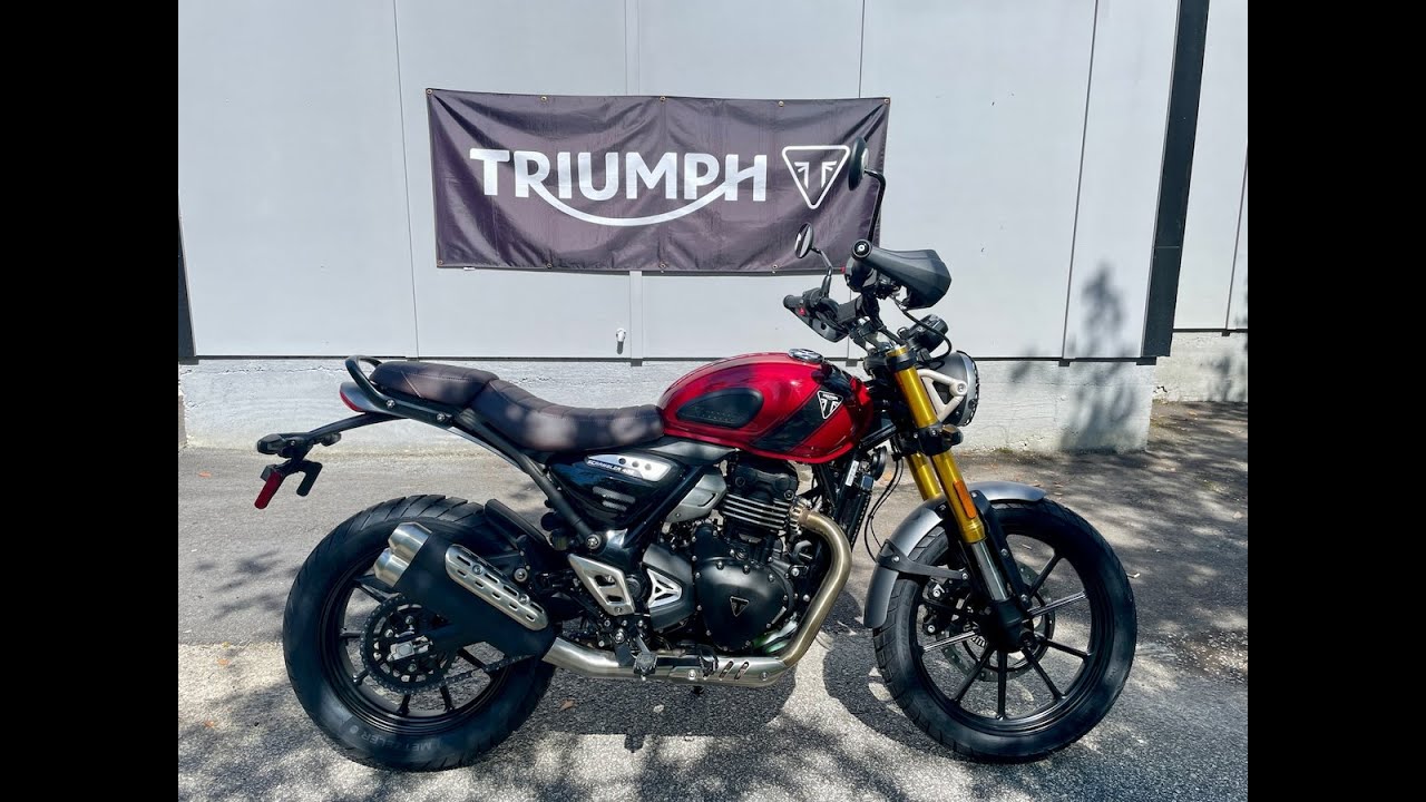2024 Triumph Scrambler 400X Red - YouTube