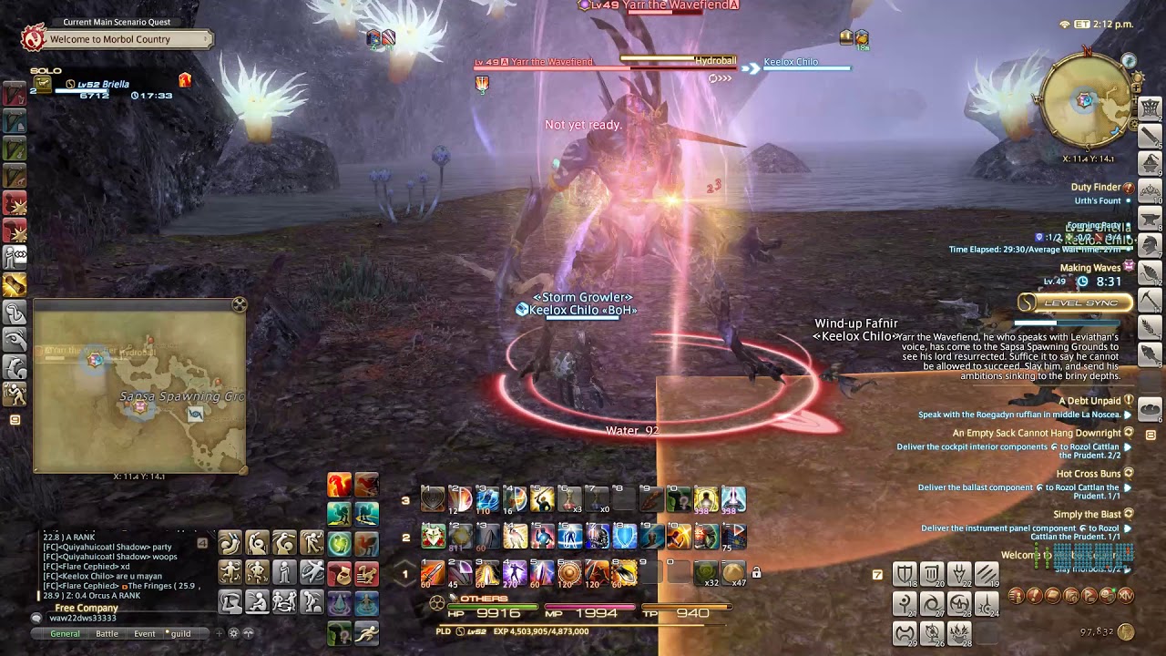 FFXIV - Fates Lvl 49 - Yarr the Wavefiend - Making Waves - YouTube