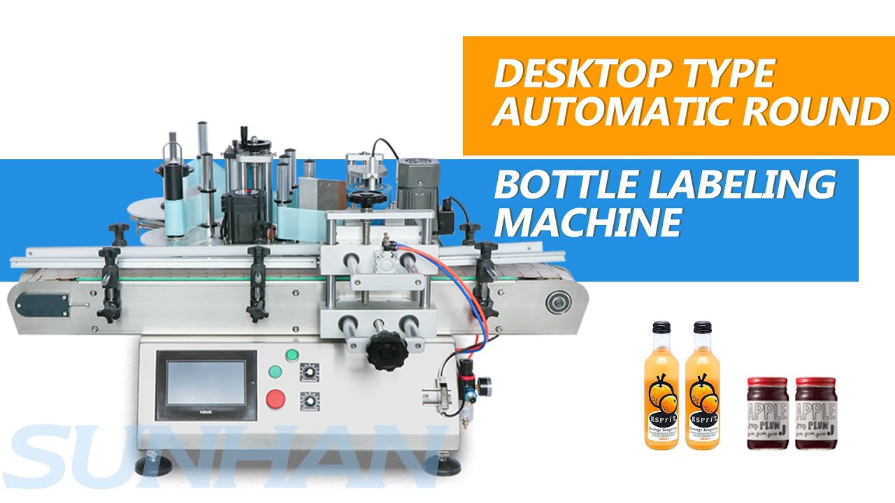How Does Desktop Automatic Round Bottle Labeling Machine Work - YouTube