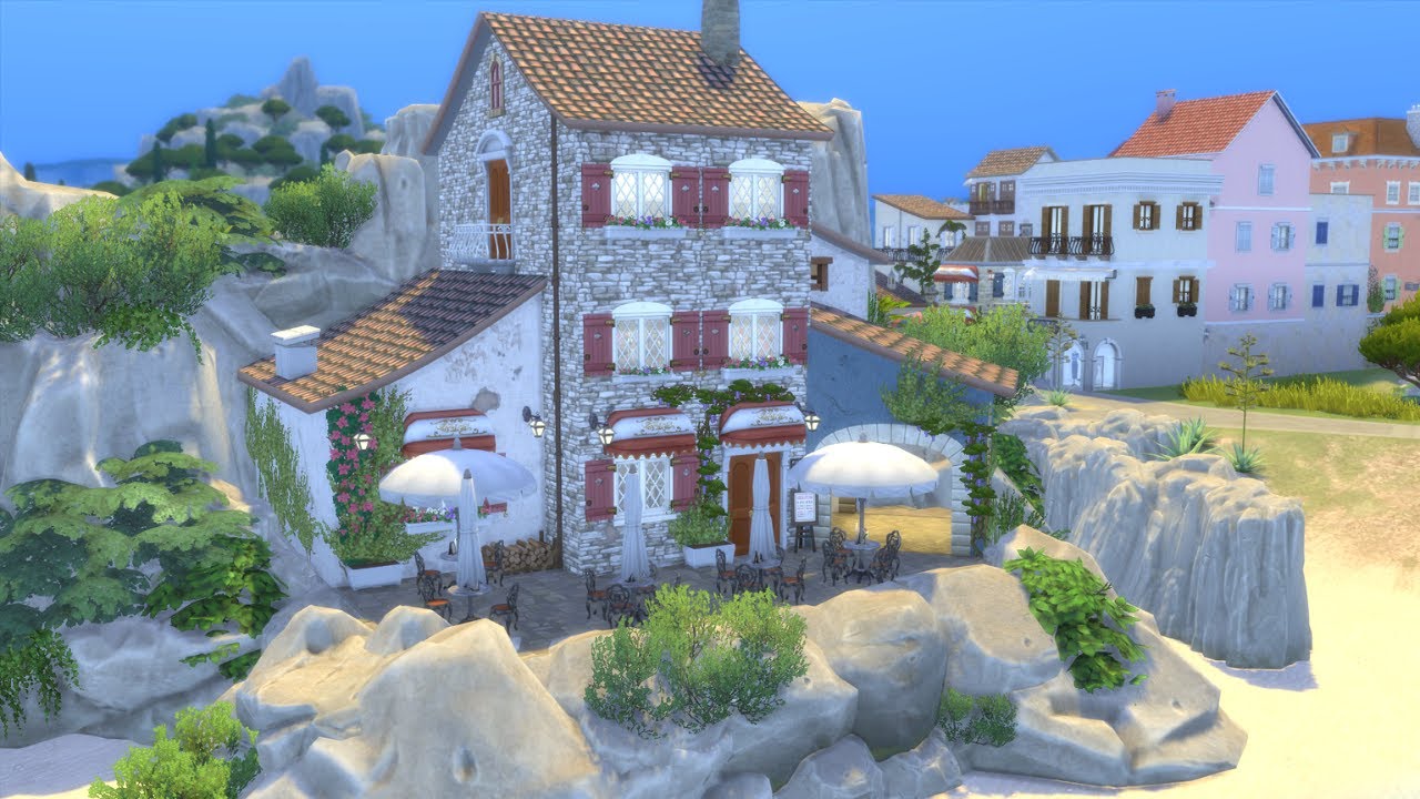Italian Restaurant | The Sims 4 Speed Build - YouTube