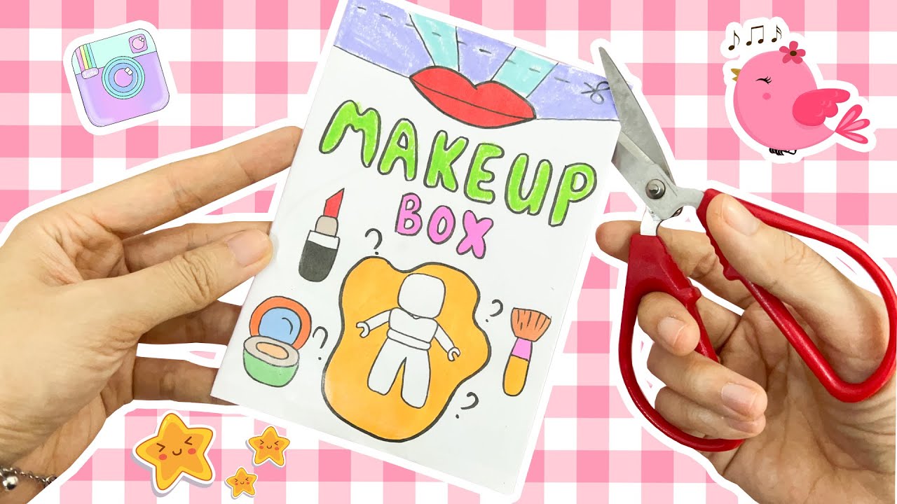 🎄 Paper Diy 🎄 Make a makeup set for a cute duck 💜🍓 How to make a makeup ...