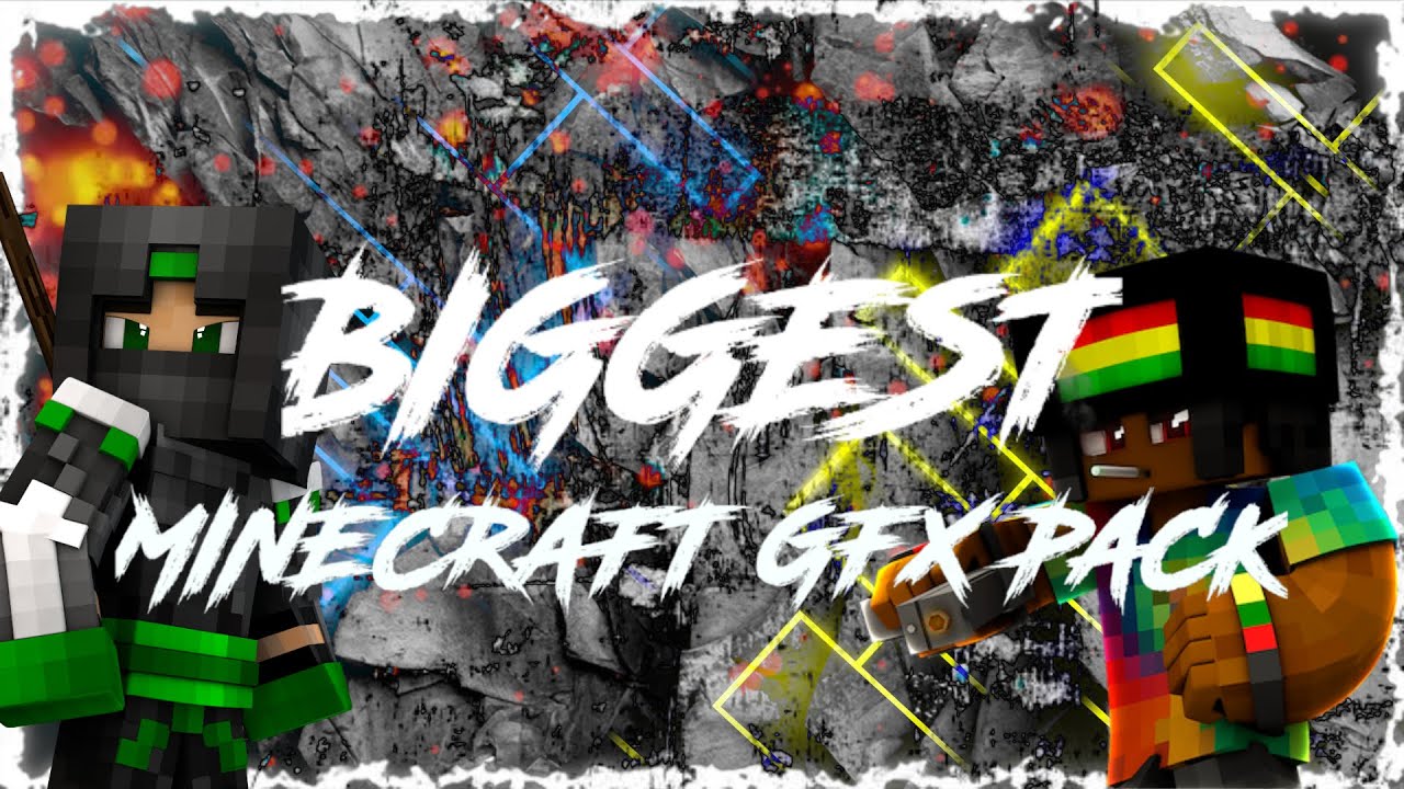 Biggest minecraft gfx pack for thumbnail - YouTube