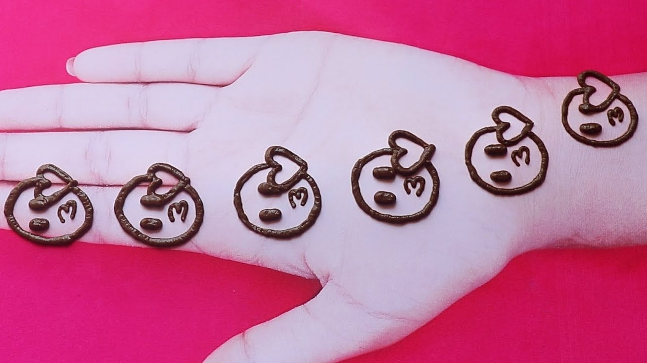 love emoji mehndi design for karwachauth | आसान मेहँदी लगाना सीखे ...