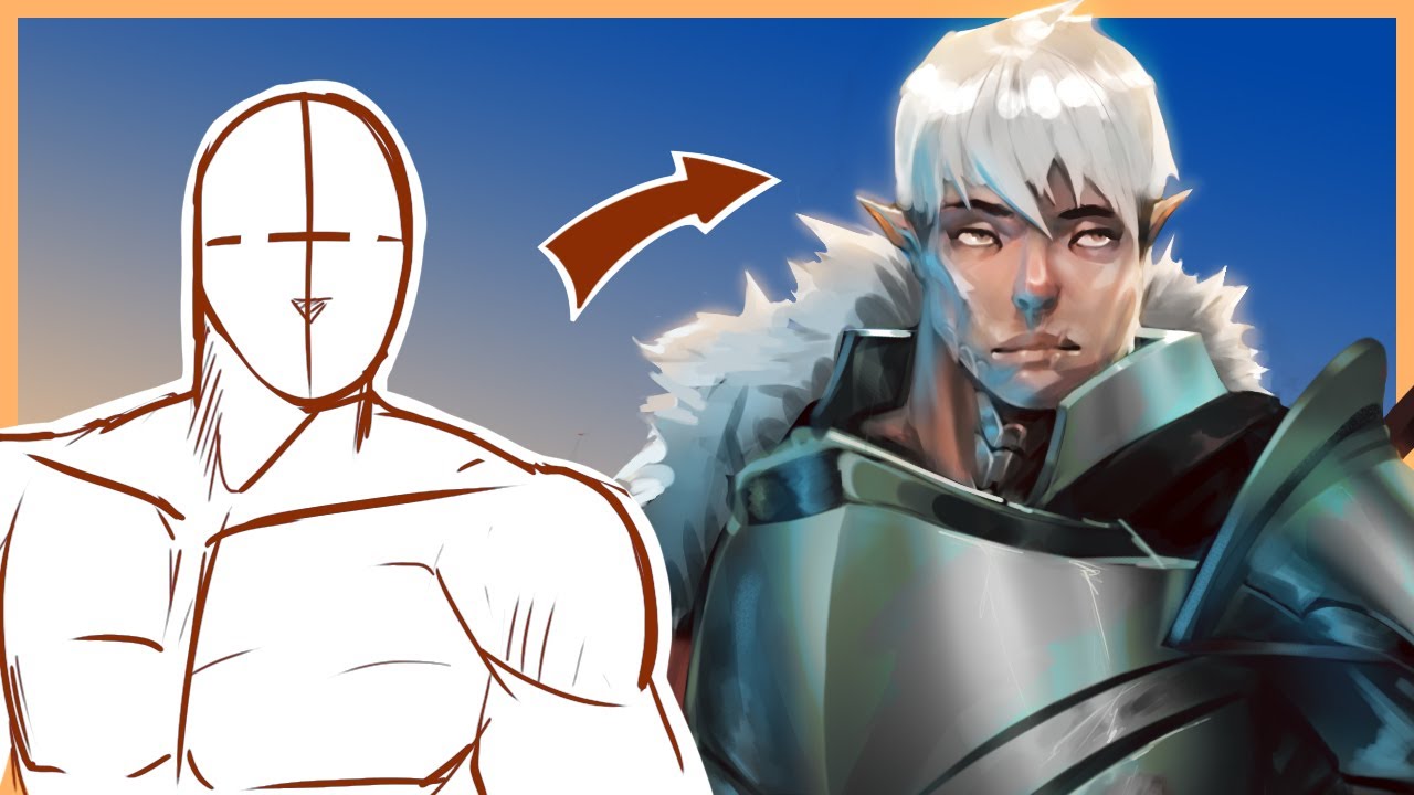 LINE ART to PAINTING - Professional Level - YouTube