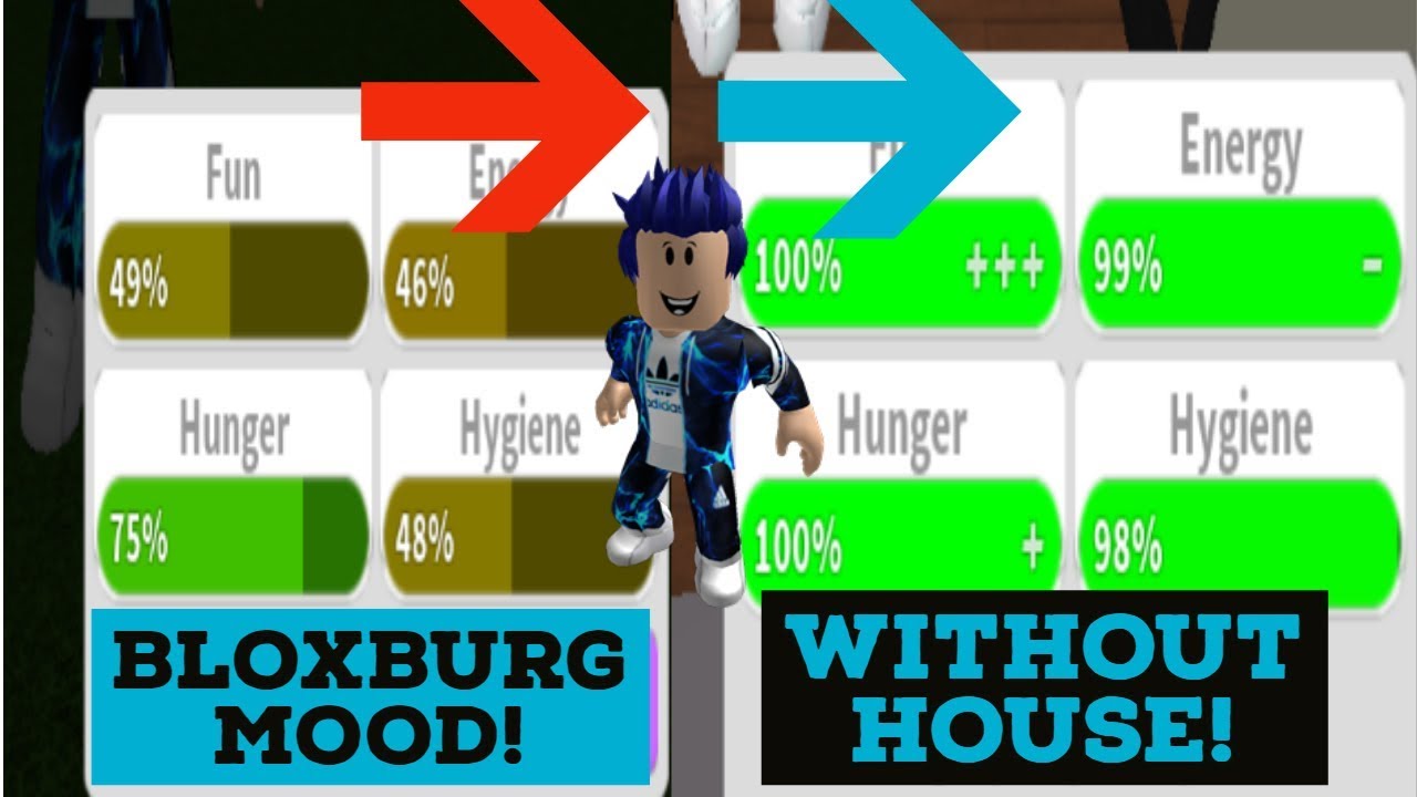 How to boost mood in Bloxburg without a house | ROBLOX tutorial ...