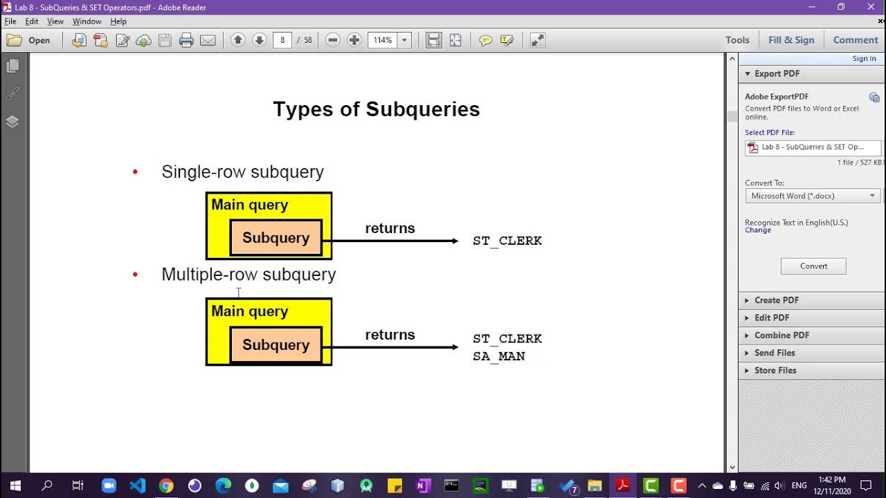 Lecture 8 - Sub Queries - YouTube